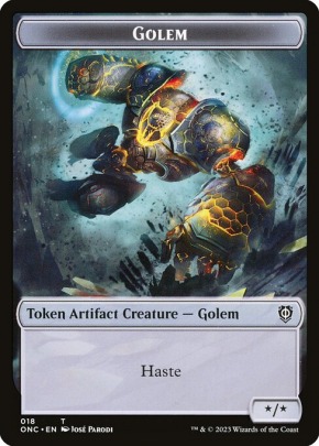 MTGNexus - Golem from Phyrexia: All Will Be One Commander Tokens