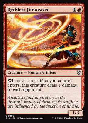 MTGNexus - Reckless Fireweaver from Aetherdrift Commander