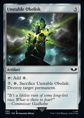MTGNexus - Unstable Obelisk from Warhammer 40,000 Commander