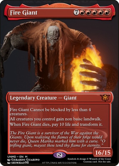 MTGNexus - Fire Giant // Fire Giant, Vessel Of The Fell God