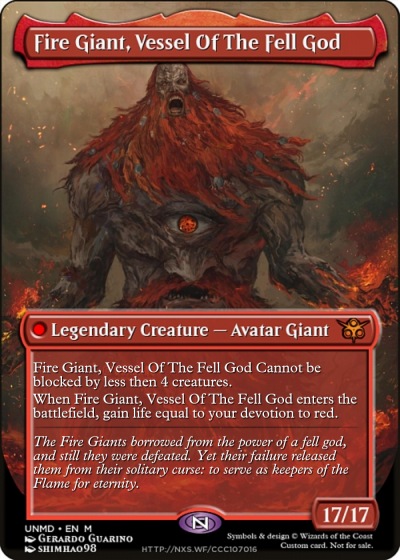 MTGNexus - Fire Giant // Fire Giant, Vessel Of The Fell God