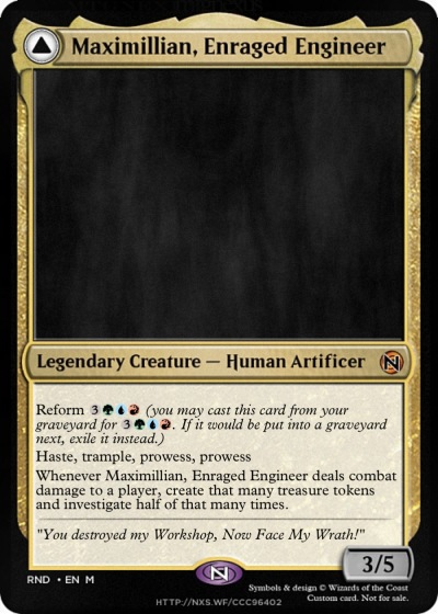 MTGNexus - Maximillian, Enraged Engineer // Maximillian’s Workshop