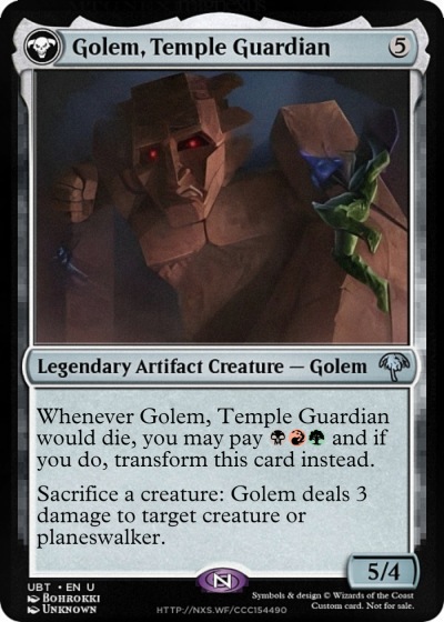 MTGNexus - Golem, Temple Guardian // Golem, Unleashed