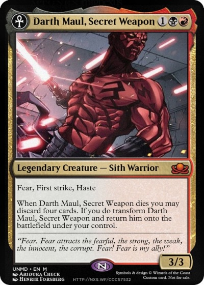 MTGNexus - Darth Maul, Secret Weapon // Maul, Formerly Darth