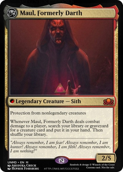 MTGNexus - Darth Maul, Secret Weapon // Maul, Formerly Darth