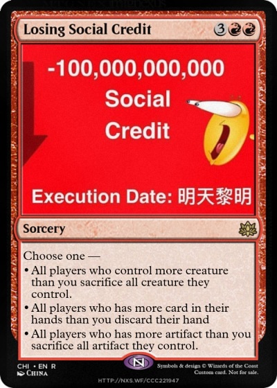 MTGNexus - Losing Social Credit