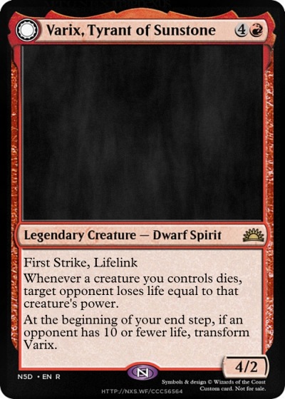 MTGNexus - Varix, Tyrant of Sunstone // Ardere, the Sun's Fury