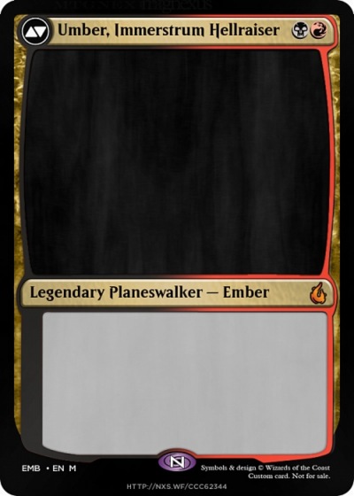 MTGNexus - Ember, Student of Giants // Umber, Immerstrum Hellraiser