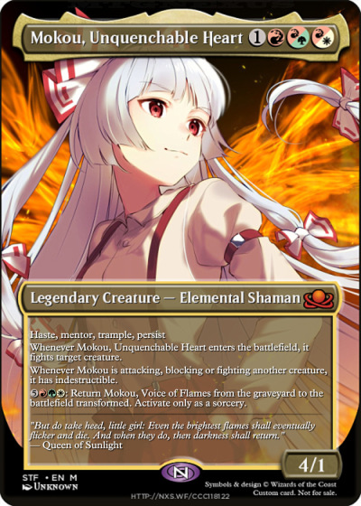 MTGNexus - Mokou, Voice of Flames // Avatar of the Pale Flame