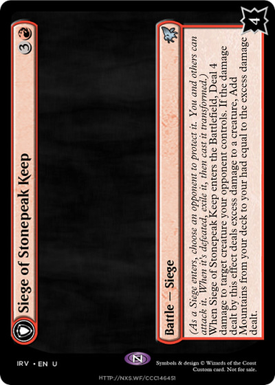 MTGNexus - Siege of Stonepeak Keep // Rampart Cannons