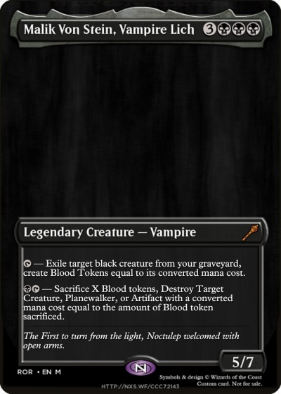MTGNexus - Malik Von Stein, Vampire Lich