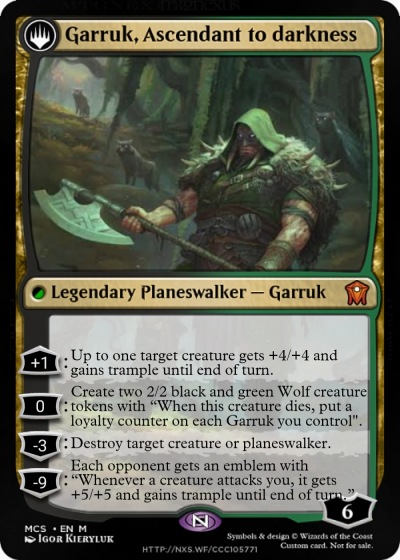 MTGNexus - Garruk, Hunter of Power // Garruk, Ascendant to darkness