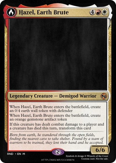 MTGNexus - Hazel, Earth Brute // Hazel, Titan Among Mountains