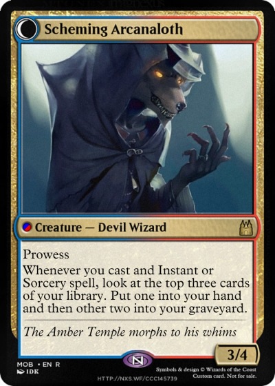 MTGNexus - Mysterious Statue // Scheming Arcanaloth