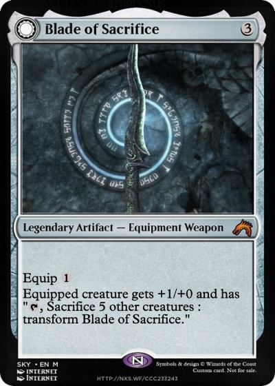 MTGNexus - Blade of Sacrifice // Ebony Mail