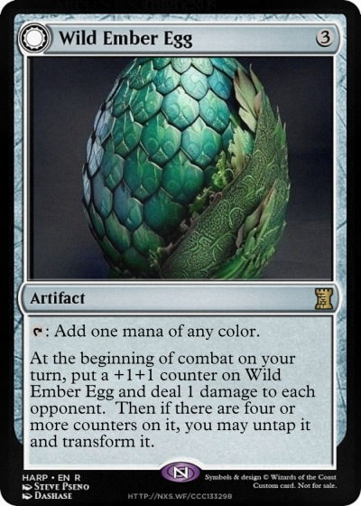 MTGNexus - Wild Ember Egg // Hatched Dragon