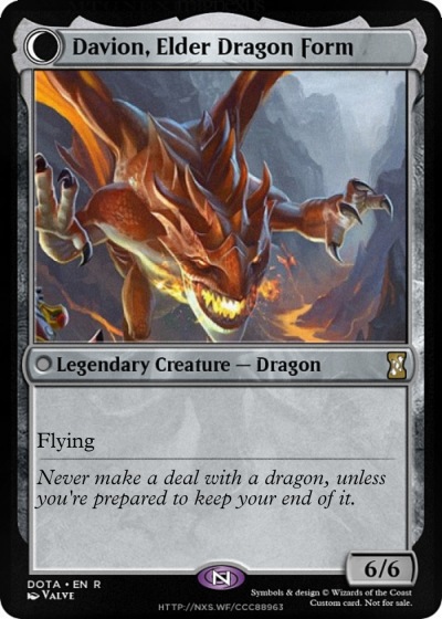 MTGNexus - Davion, the Dragon Knight // Davion, Elder Dragon Form
