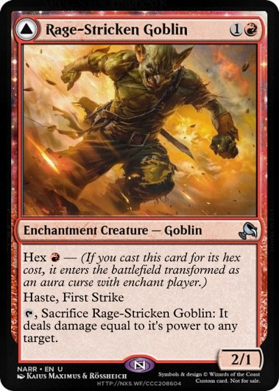 MTGNexus - Rage-Stricken Goblin // Curse of Rage