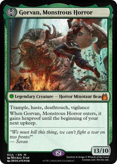 MTGNexus - Gorvan, Radical Outcast // Gorvan, Monstrous Horror