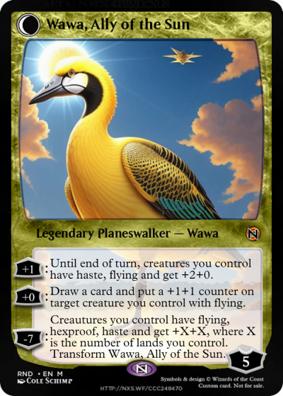 MTGNexus - Wawa, Holy Bird of the Skies // Wawa, Ally of the Sun