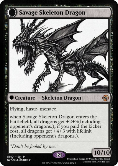 MTGNexus - Cute Skeleton Baby Dragon // Savage Skeleton Dragon