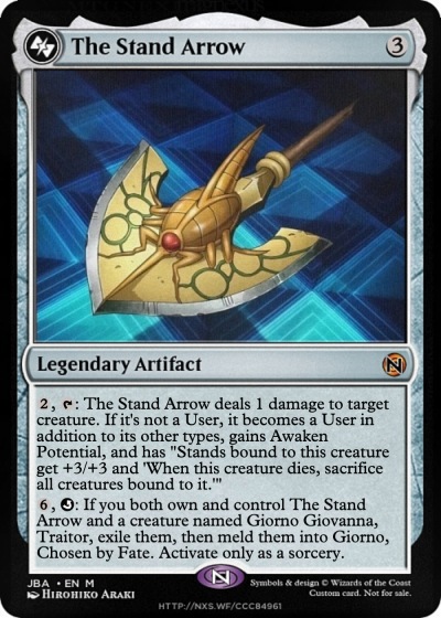 MTGNexus - The Stand Arrow // Giorno, Chosen by Fate