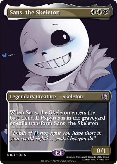 MTGNexus - Sans, the Skeleton // Sans, the Judger of Sins
