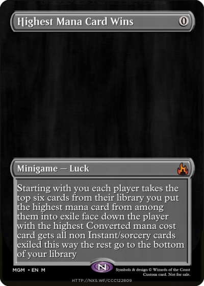 MTGNexus - Highest Mana Card Wins