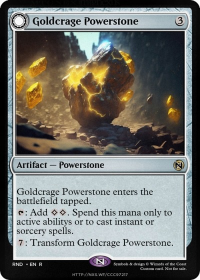 MTGNexus - Goldcrage Powerstone // Goldcrage Excavation