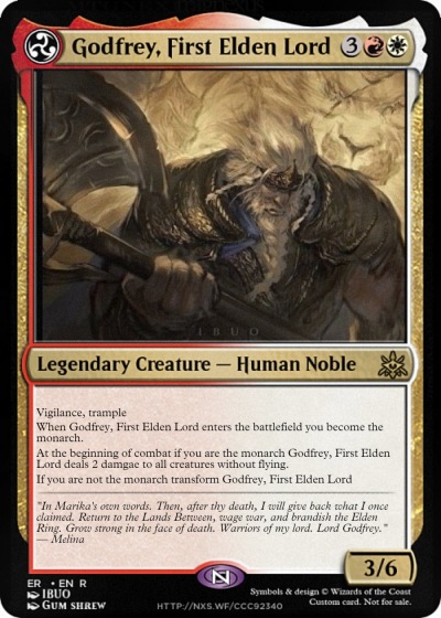 MTGNexus - Godfrey, First Elden Lord // Hoarah Loux, Warrior