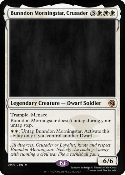 MTGNexus - Bunndon Morningstar, Crusader Captain