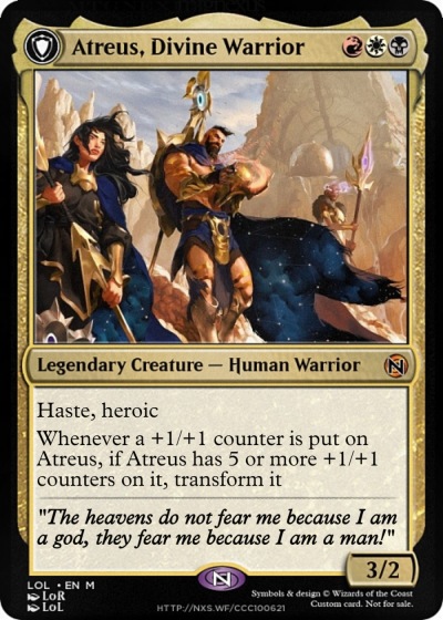 MTGNexus - Atreus, Divine Warrior // Pantheon, God of War