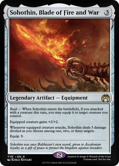 MTGNexus - Sohothin, Blade of Fire and War