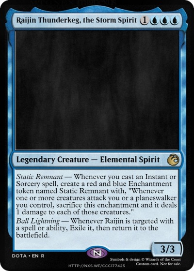 MTGNexus - Raijin Thunderkeg, the Storm Spirit