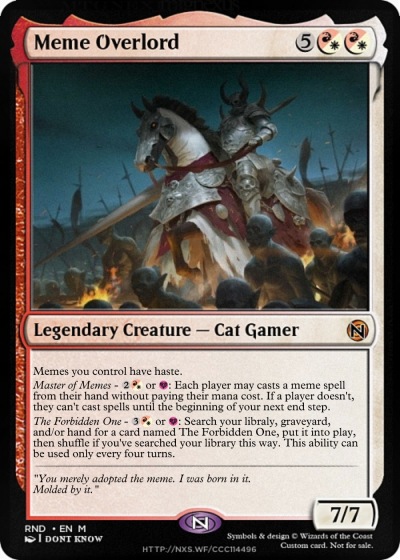 Mtg Meme A Meme That I Made Yesterday, For My Friends That Also Play