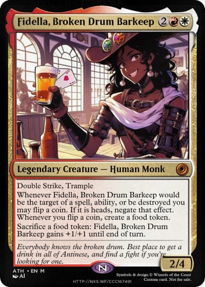 MTGNexus - Fidella, Broken Drum Barkeep