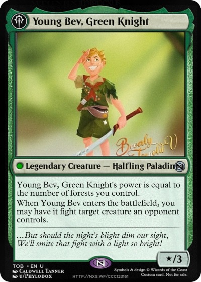 MTGNexus - Young Bev, Green Teen // Beverly Toegold, Green Knight