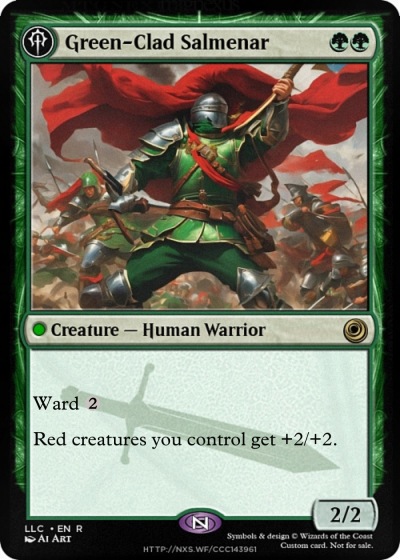 MTGNexus - Red-Clad Salmenar // Green-Clad Salmenar