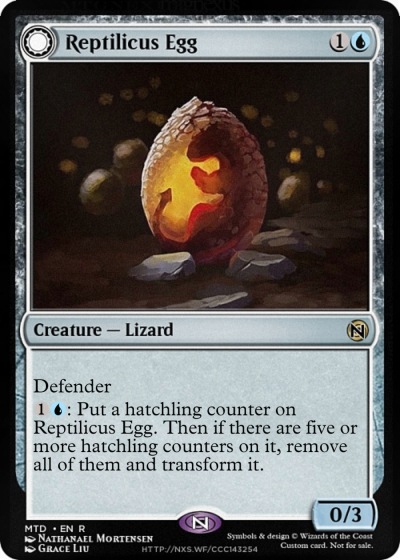 MTGNexus - Reptilicus Egg // Kraid, The Last Lord of Science