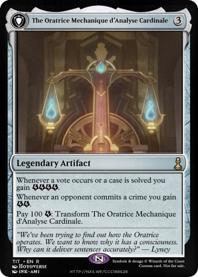 MTGNexus - The Oratrice Mechanique d'Analyse Cardinale // Focalors, The Sin