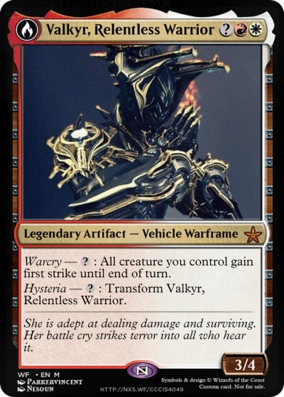MTGNexus - Valkyr, Relentless Warrior // Valkyr, Hysteria Unleash