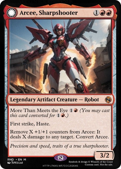 MTGNexus - Arcee, Sharpshooter // Arcee, Acrobatic Coupe