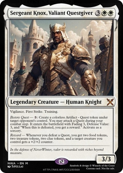 MTGNexus - Sergeant Knox, Valiant Questgiver