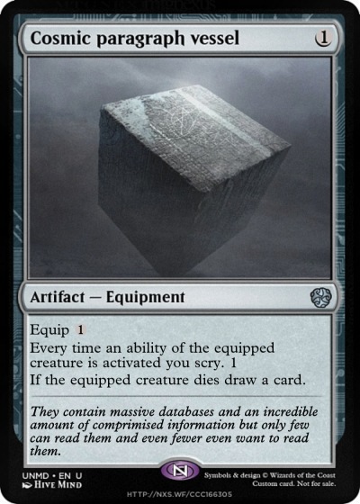 MTGNexus - Cosmic paragraph vessel
