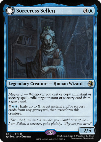 MTGNexus - Sorceress Sellen // Sellen, Twisted by the Current