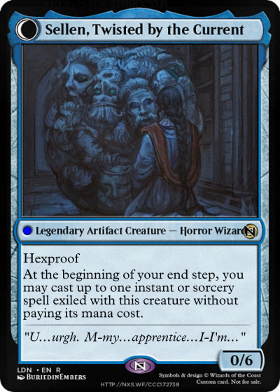 MTGNexus - Sorceress Sellen // Sellen, Twisted by the Current