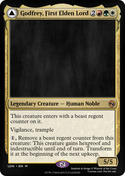 MTGNexus - Godfrey, First Elden Lord // Hoarah Loux, Warrior