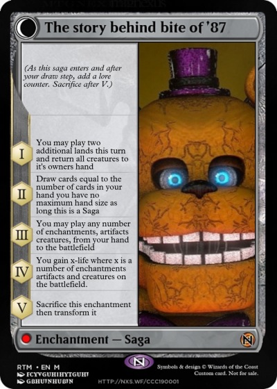MTGNexus - Corrupted Golden Freddy, bite of 87 // The story behind bite of