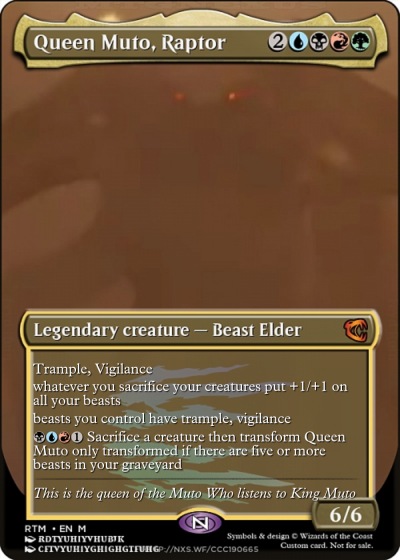 MTGNexus - Queen Muto, Raptor // King Muto, the attacker