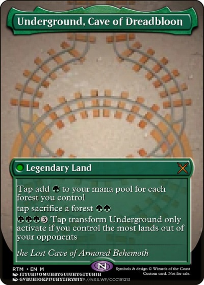 MTGNexus - Elite Dreadbloon, Armored Behemoth // Underground, Cave of Dread